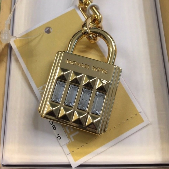 MICHAEL Michael Kors | Accessories | Michael Michael Kors 8k Gold Deco Lock Key Chain | Poshmark